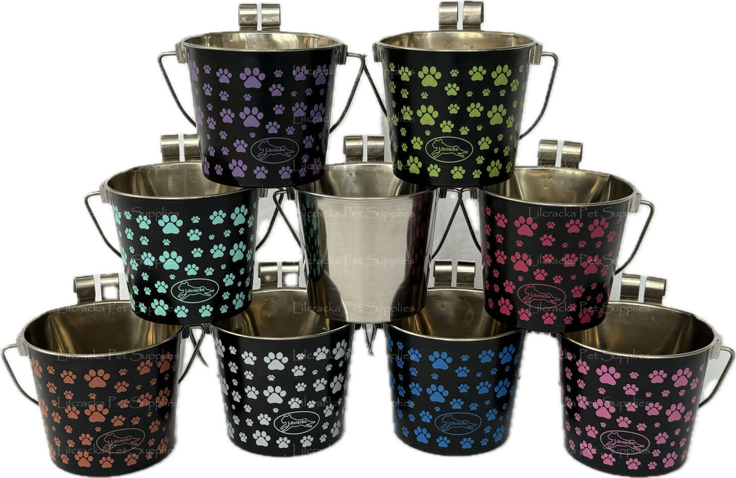 Stainless Steel Flat Back Buckets Dura Tech® Gold Flatback Bucket 8